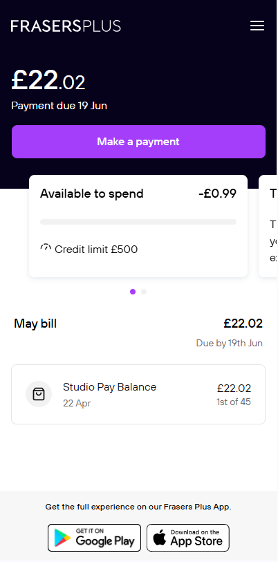 How do I view my bills and my statements? – Frasers Plus